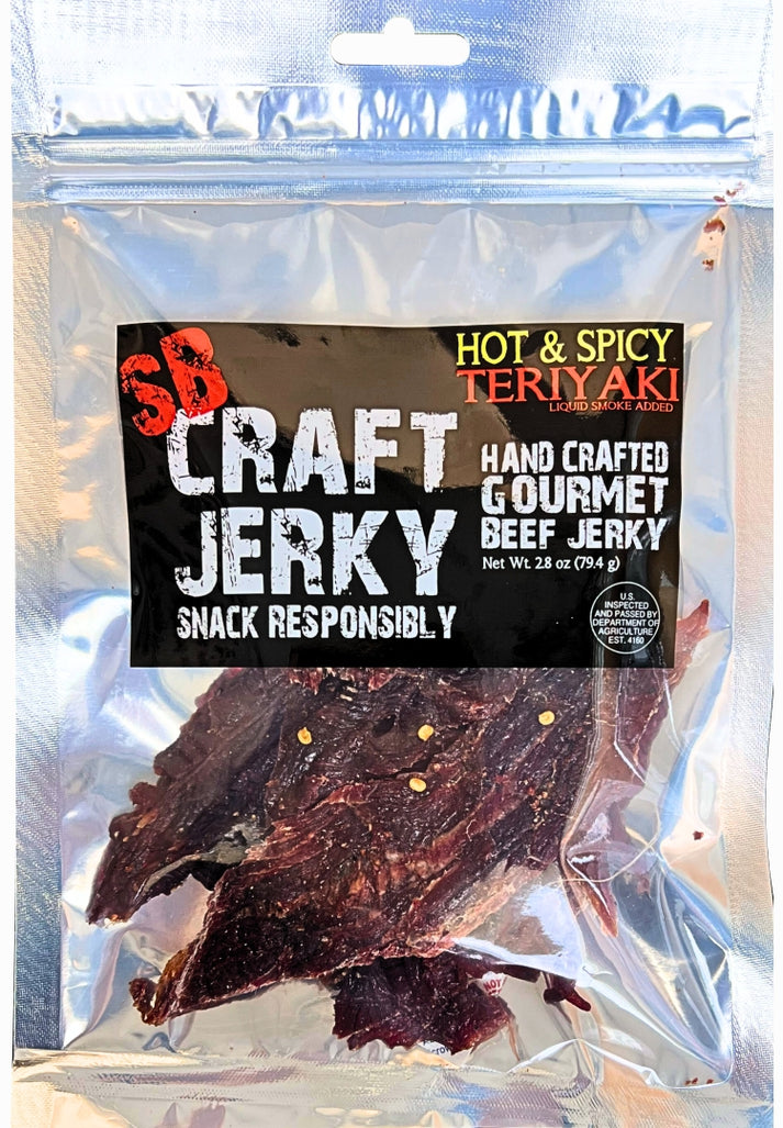 Hot & Spicy Teriyaki | 2.8oz – Sb Craft Jerky